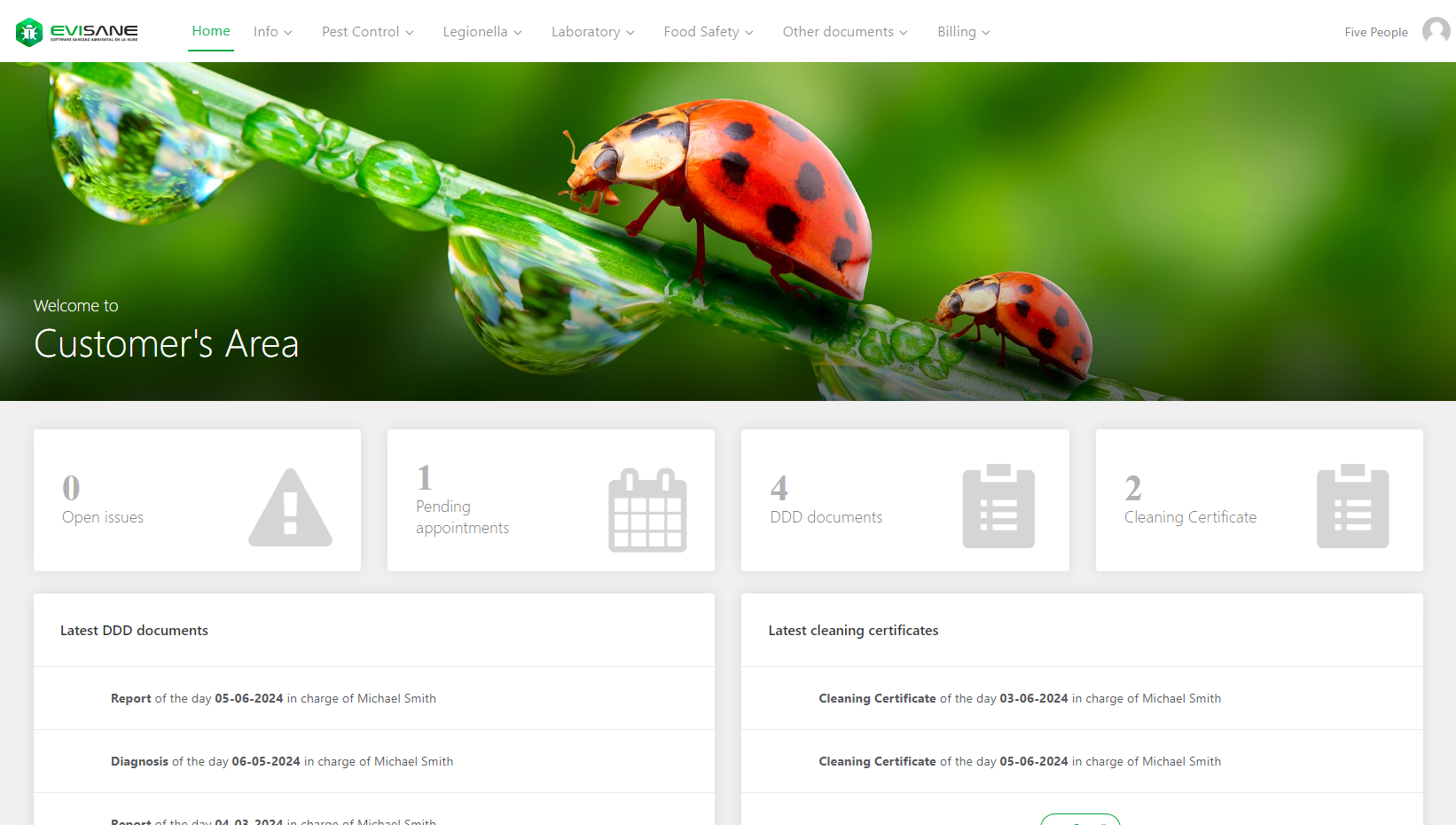 Software for pest control and environmental health companies